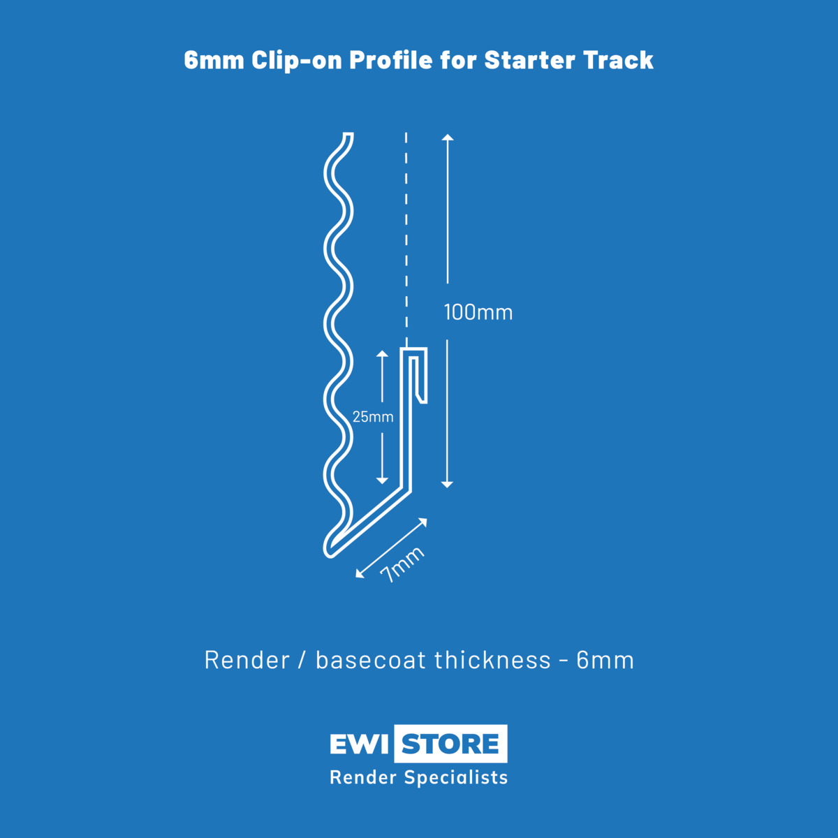 6mm Clip-on Profile for Starter Track (2.5m) | EWI Store