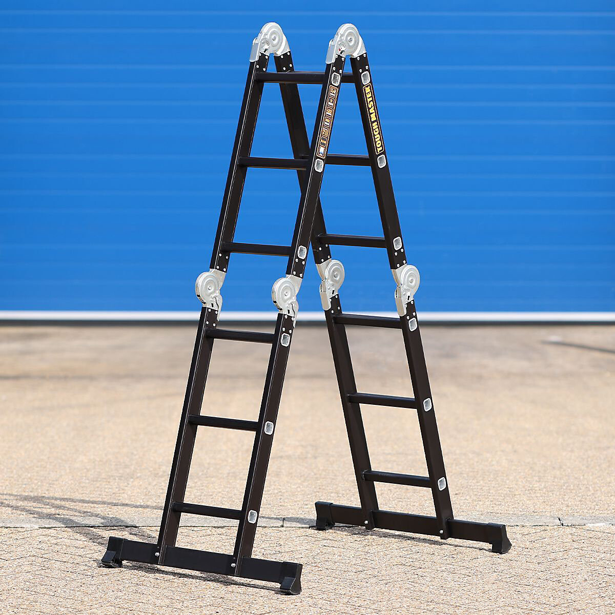 TOUGH MASTER 5-in-1 Aluminium Multi-Purpose Ladder with Platforms ...